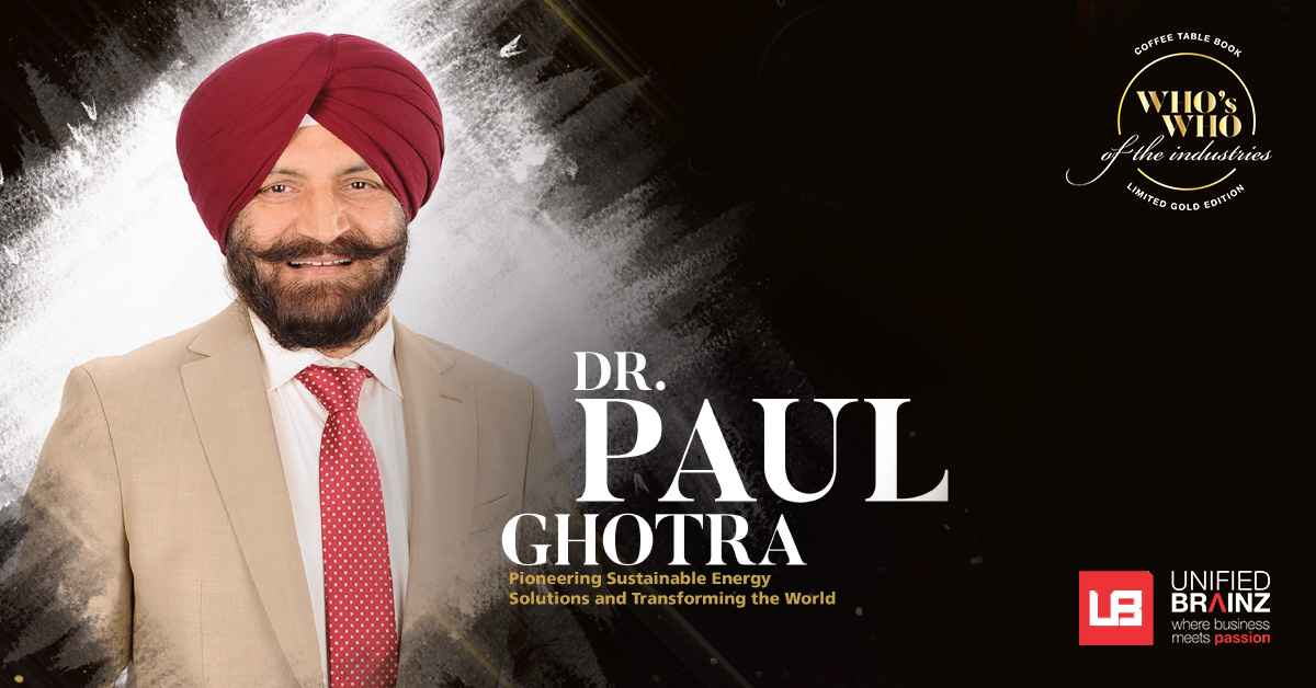 DR. PAUL GHOTRA - Who's Who of the industries